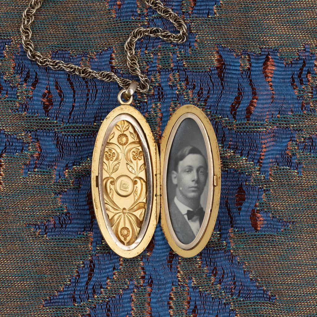 Ornate Victorian Oval Locket c. 1880s – Pippin Vintage Jewelry