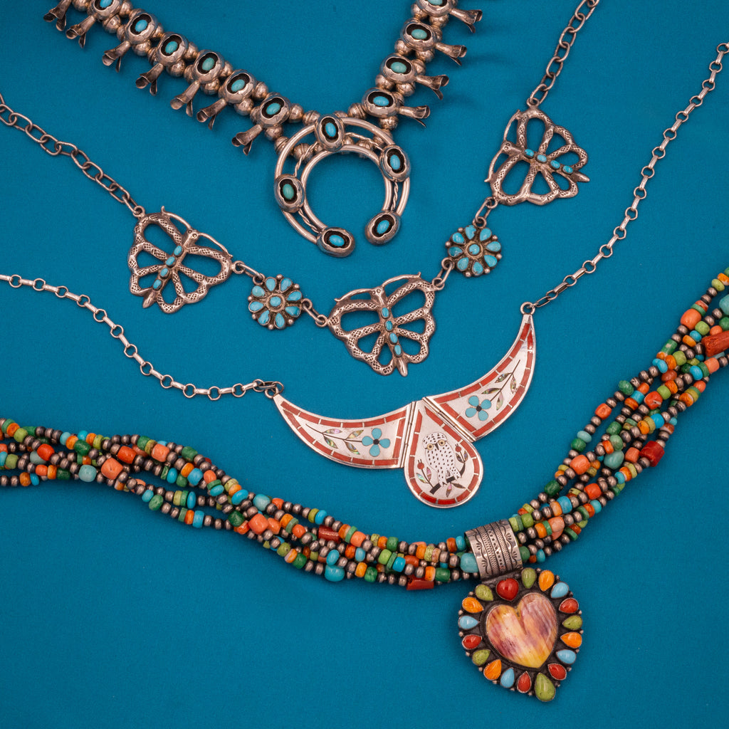 Old Pawn Turquoise Butterfly Necklace – Pippin Vintage Jewelry