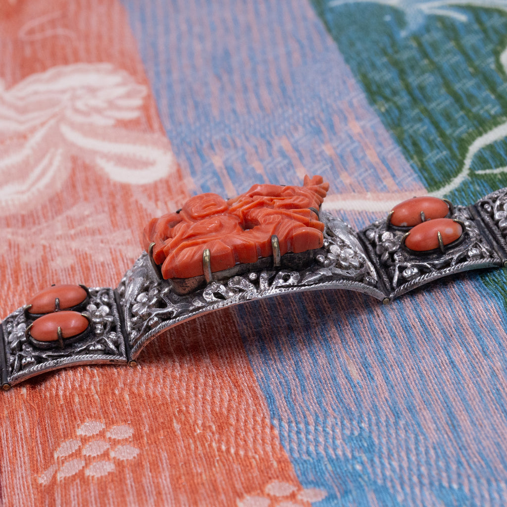 Chinese Export Coral Bracelet – Pippin Vintage Jewelry