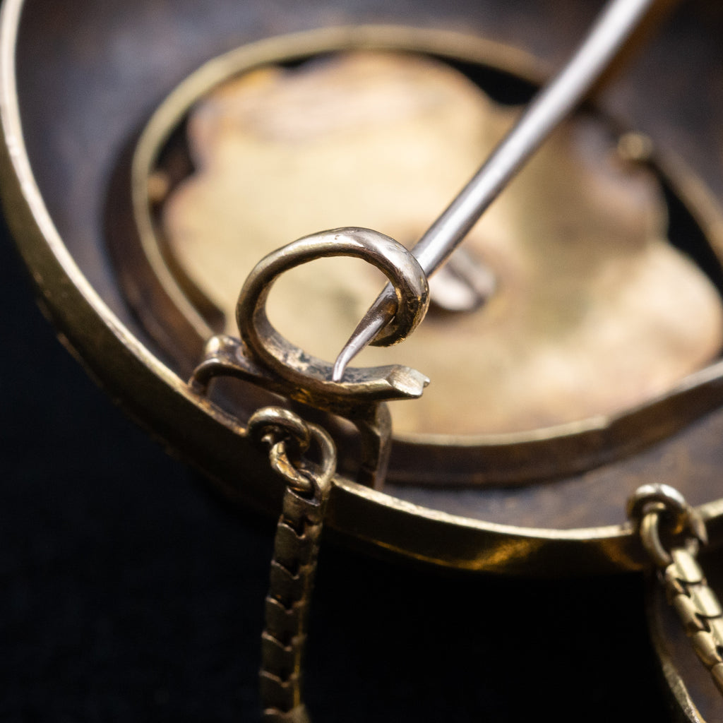 Antique Swag Brooch with Carbuncle Garnet – Pippin Vintage Jewelry