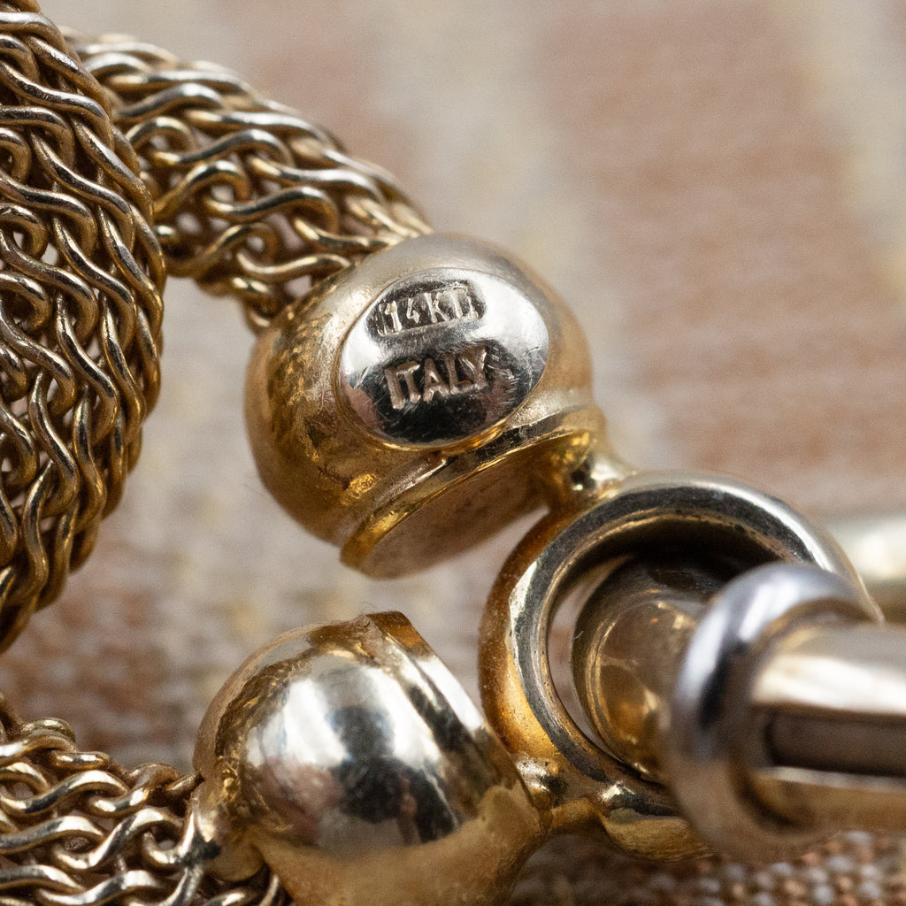 Gold Mesh-Link Chain Bracelet c1980 – Pippin Vintage Jewelry