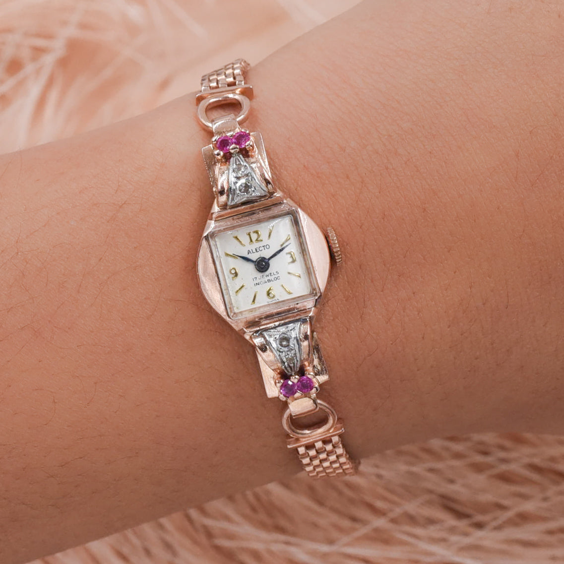 Retro Diamond and Ruby Watch – Pippin Vintage Jewelry