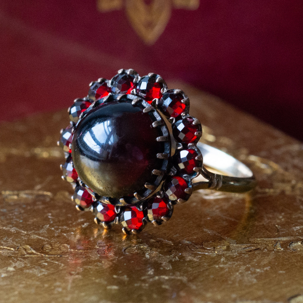Bohemian Garnet Ring c1930 – Pippin Vintage Jewelry
