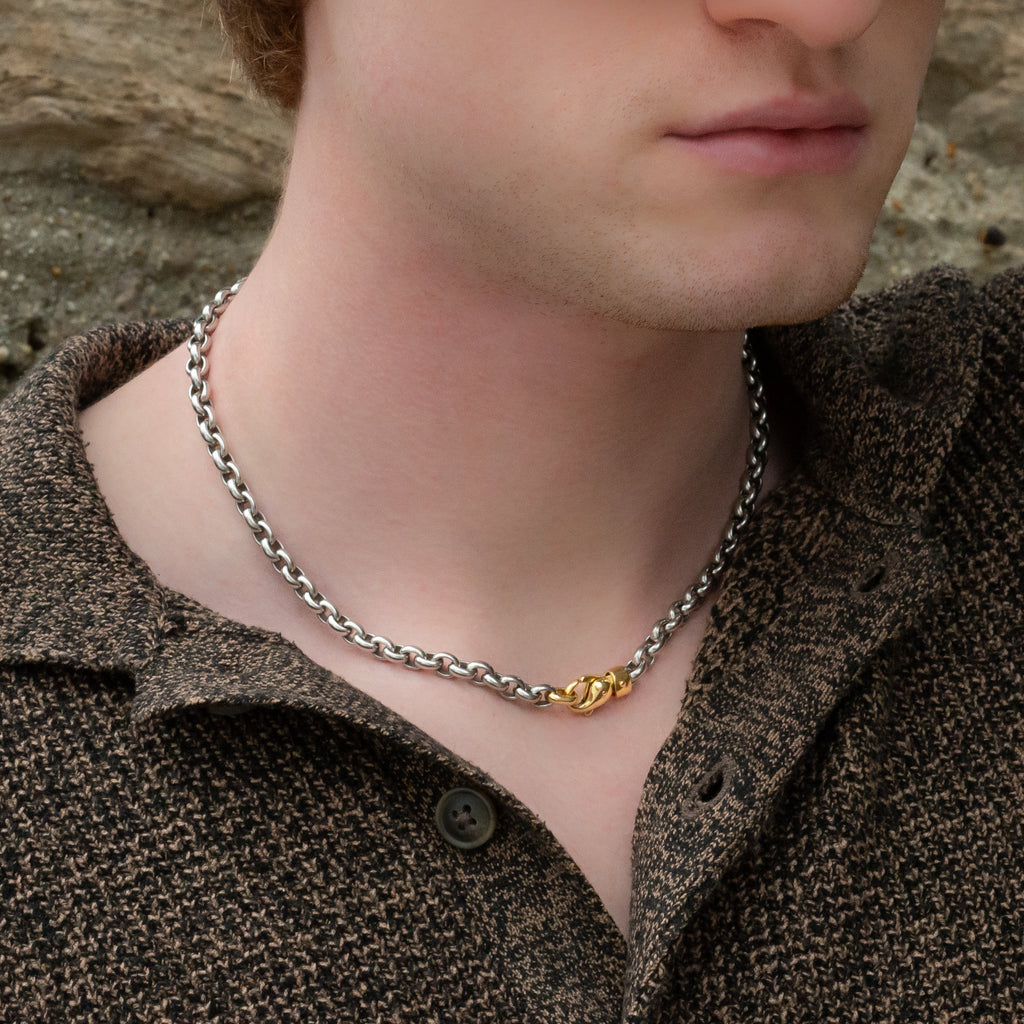 Heavy Platinum Rolo Chain – Pippin Vintage Jewelry