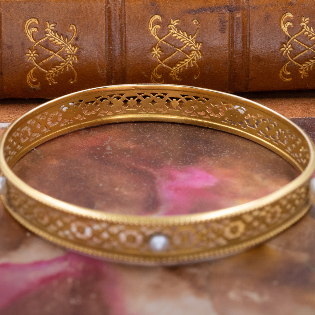 Victorian Natural Pearl Bangle – Pippin Vintage Jewelry