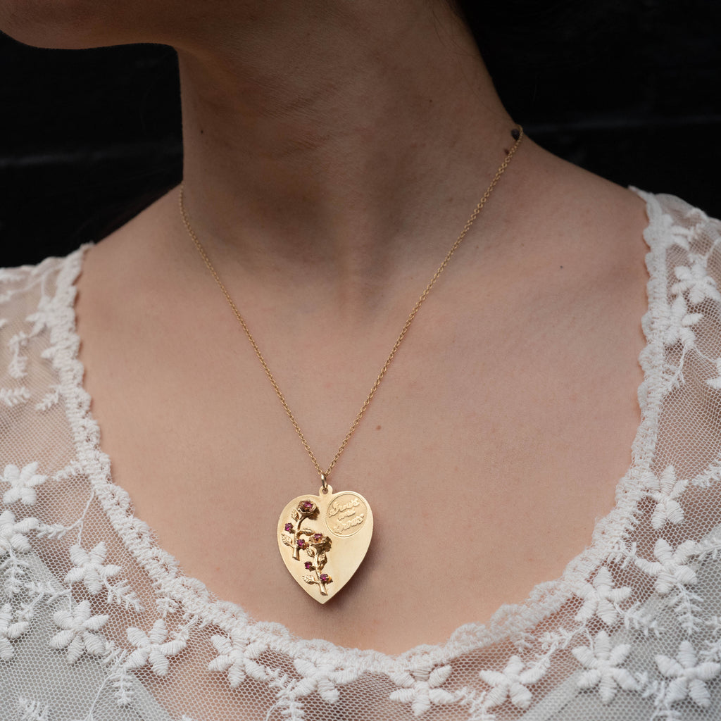 'Our Love' Heart Charm c1950 – Pippin Vintage Jewelry