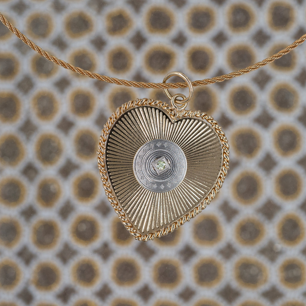 Oversized Heart Charm c1930 – Pippin Vintage Jewelry