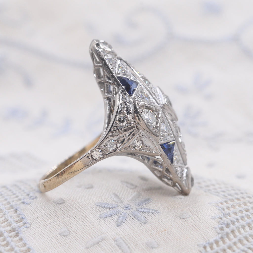 Diamond Dinner Ring c1920 – Pippin Vintage Jewelry