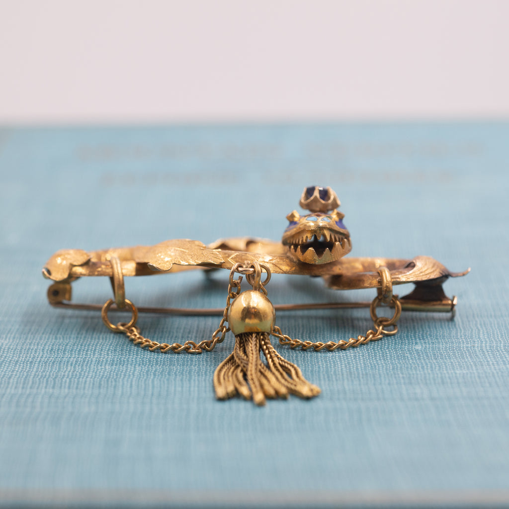 Enamel Snake Brooch c1930 – Pippin Vintage Jewelry