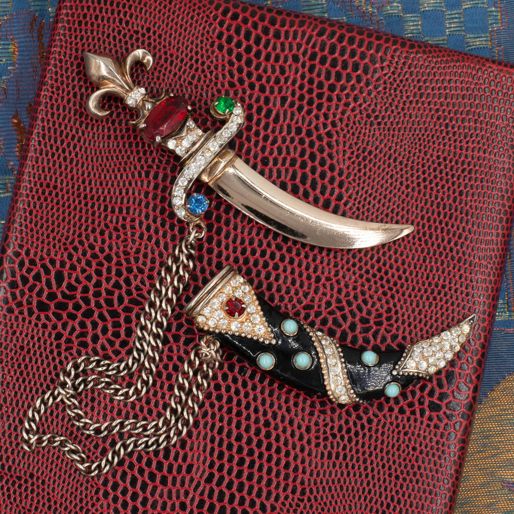 Murray Slater Dagger Brooch c1947 – Pippin Vintage Jewelry