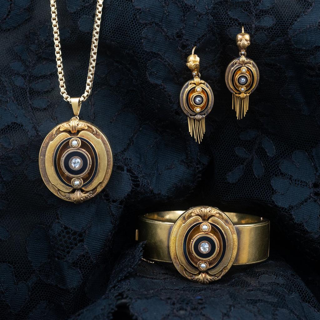 Early Victorian Three Piece Parure – Pippin Vintage Jewelry