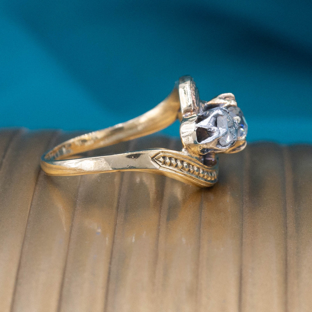 Old Mine and Rose Cut Diamond Trio Ring c1900 – Pippin Vintage Jewelry