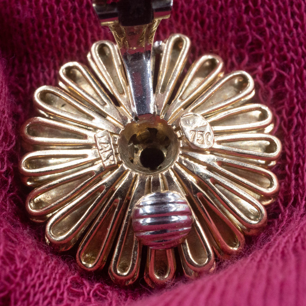 Ruby Daisy Earrings c1950 – Pippin Vintage Jewelry