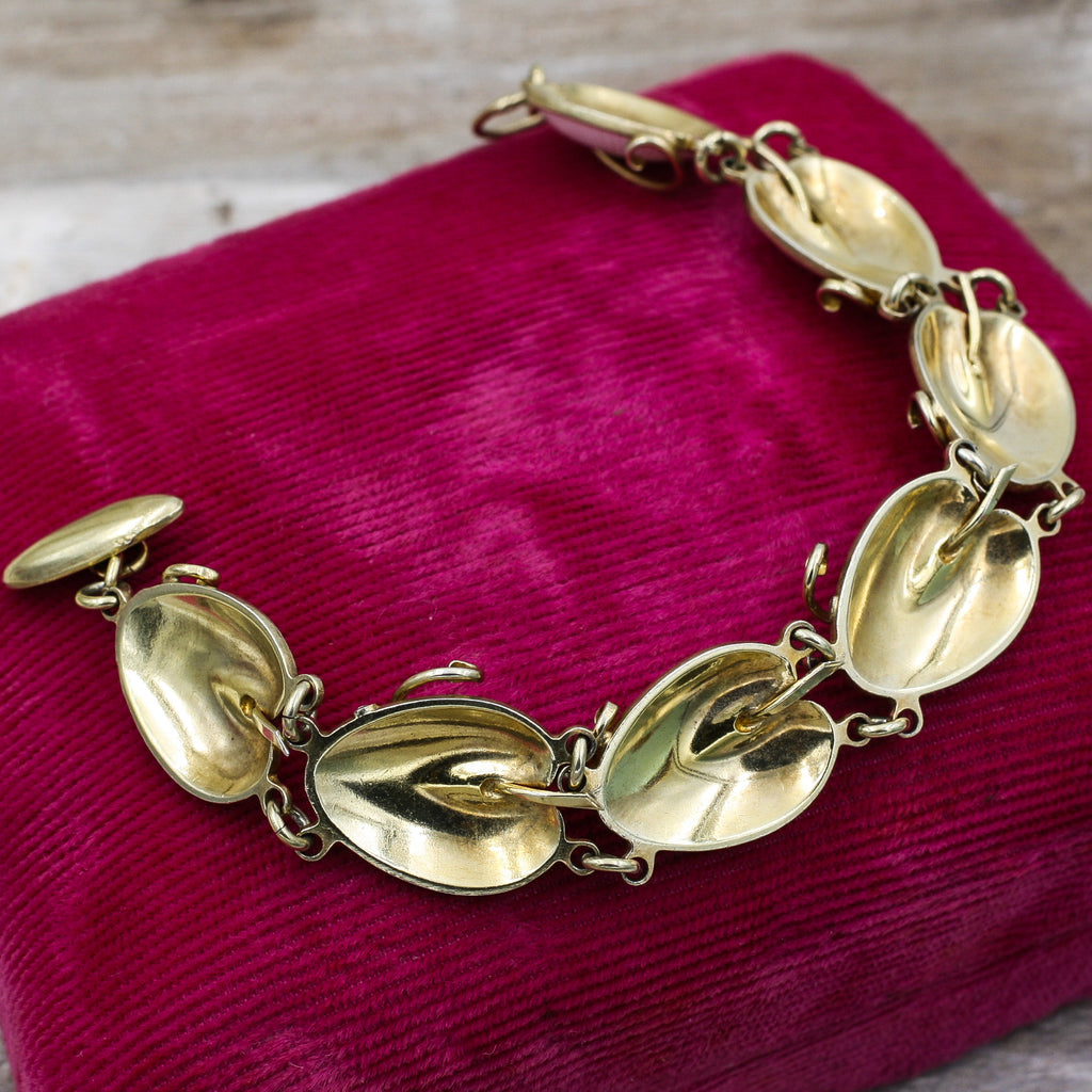 1970s Volmer Bahner Guilloche Sterling Vermeil Bracelet – Pippin ...