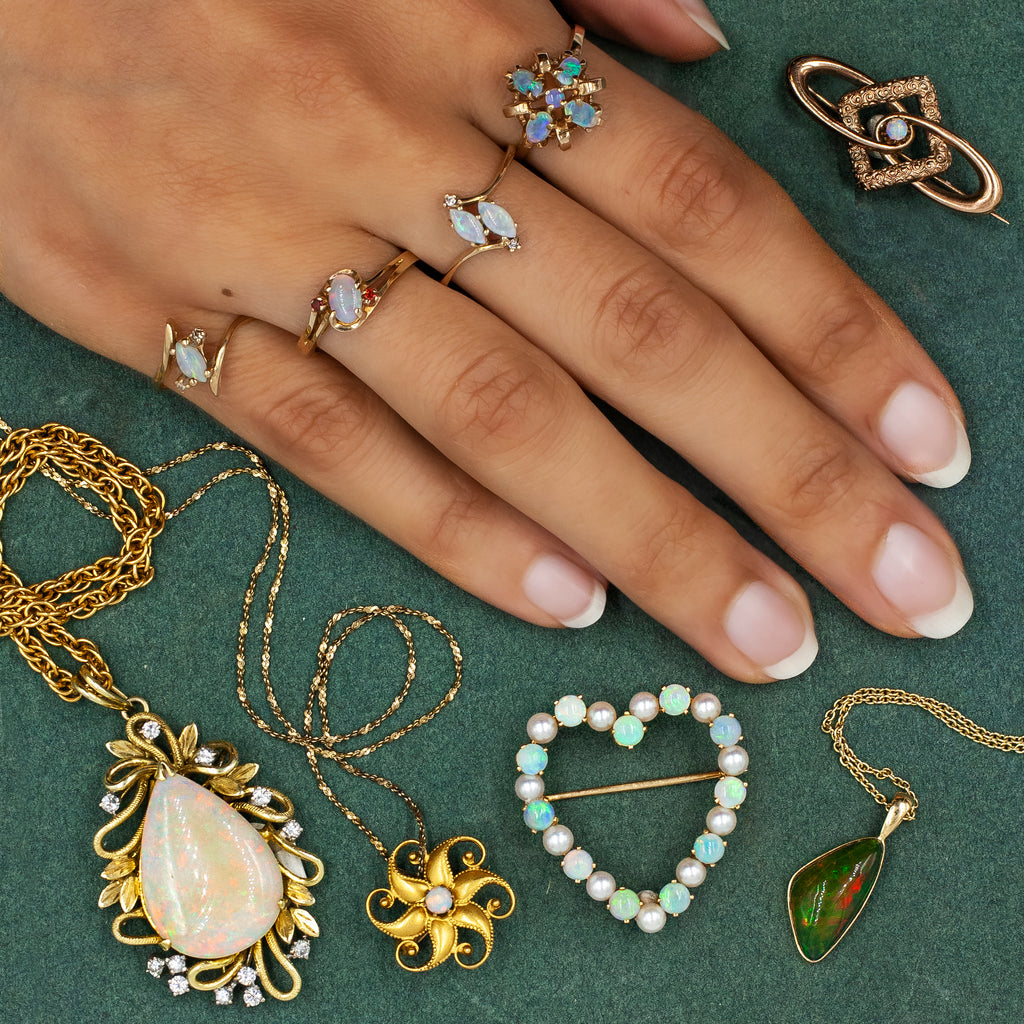 Opal Swirl Pin c1910 – Pippin Vintage Jewelry