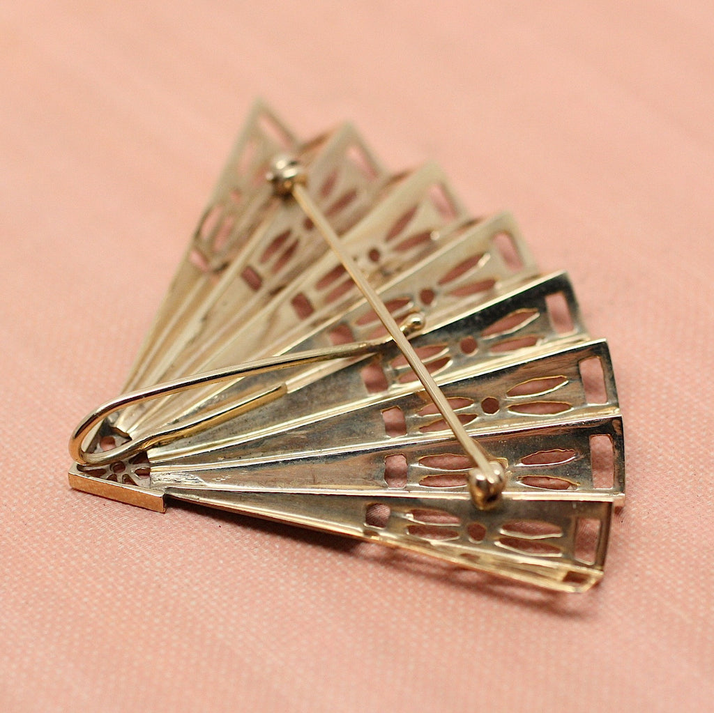 Circa 1930 14K Fan Pin Pendant – Pippin Vintage Jewelry