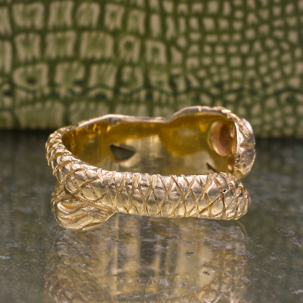 Carved Gold Snake Ring c1930 – Pippin Vintage Jewelry