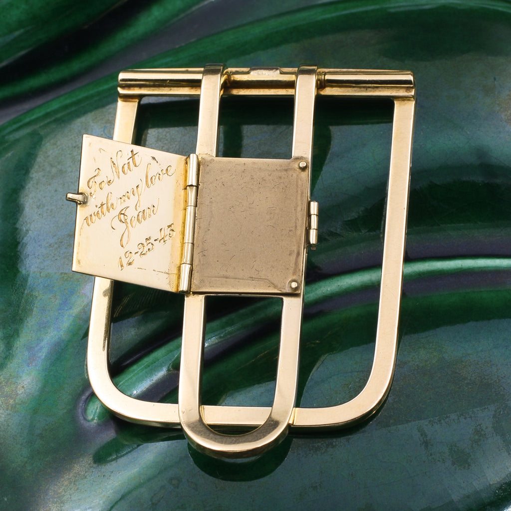 Money Clip Locket c1940 – Pippin Vintage Jewelry