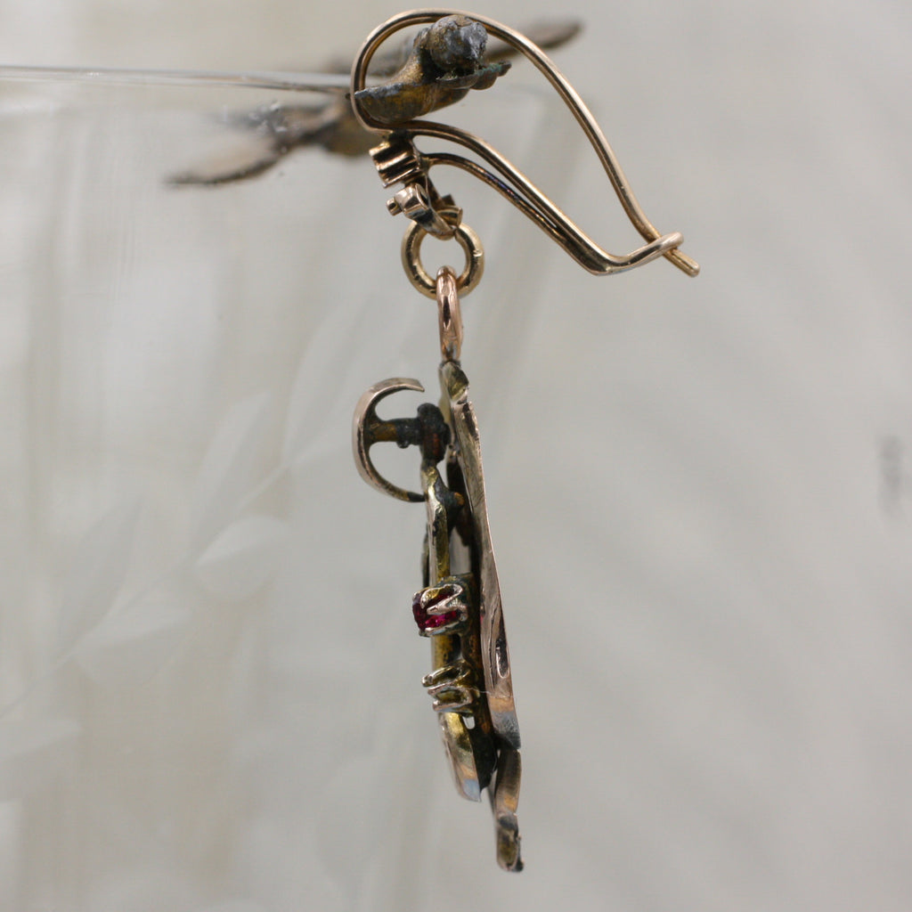 c1890 Solid Gold Statement Earrings – Pippin Vintage Jewelry