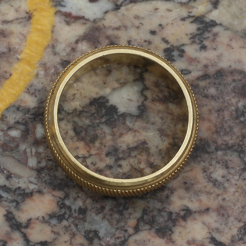 6mm Ribbed Gold Band – Pippin Vintage Jewelry