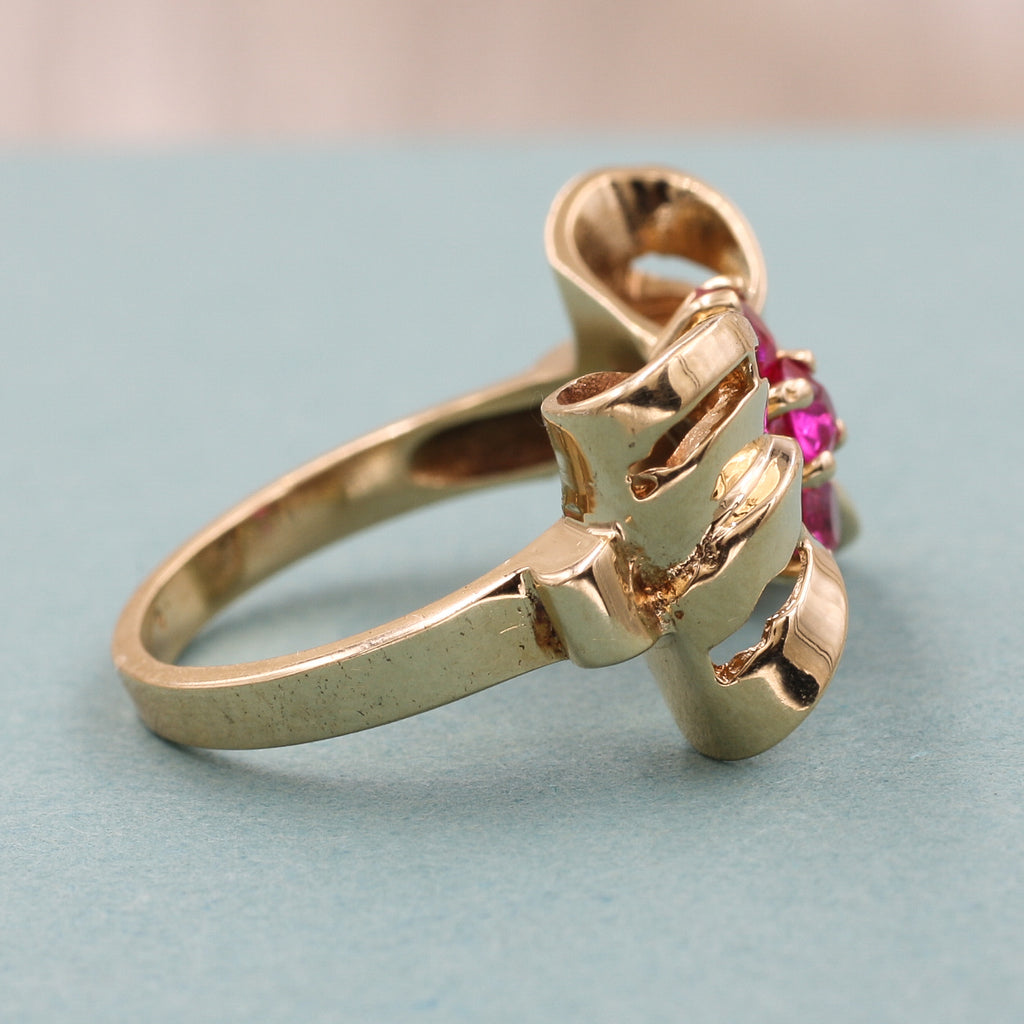 Retro Ruby Bow Ring – Pippin Vintage Jewelry