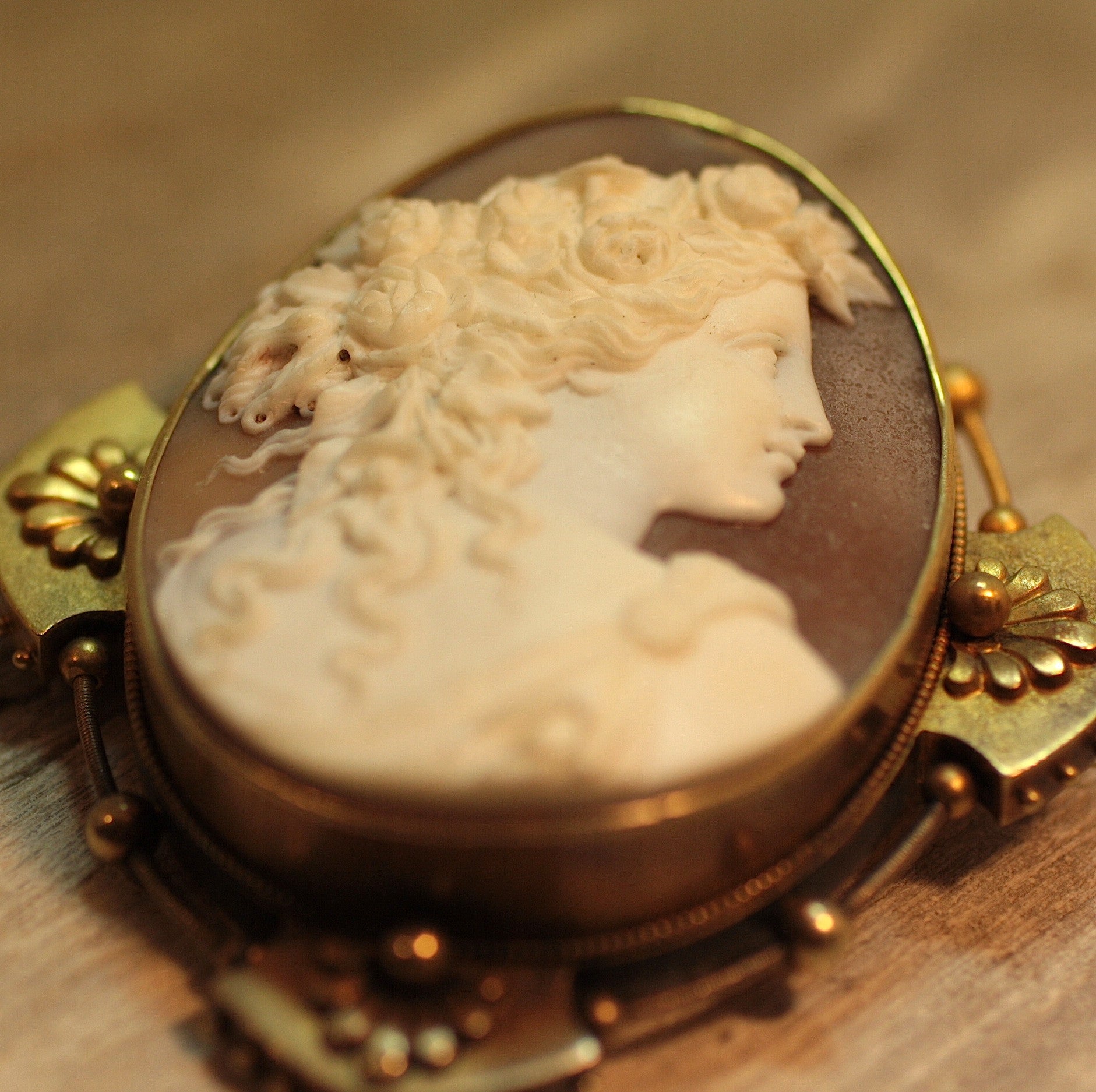 CIrca 1880 18K Cameo Brooch – Pippin Vintage Jewelry