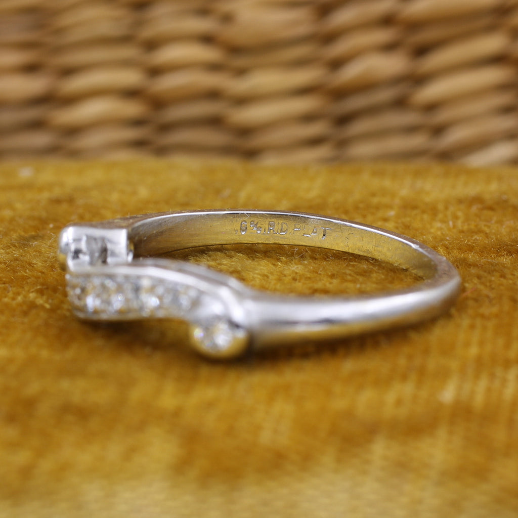 Midcentury Diamond Platinum Flourish Band – Pippin Vintage Jewelry