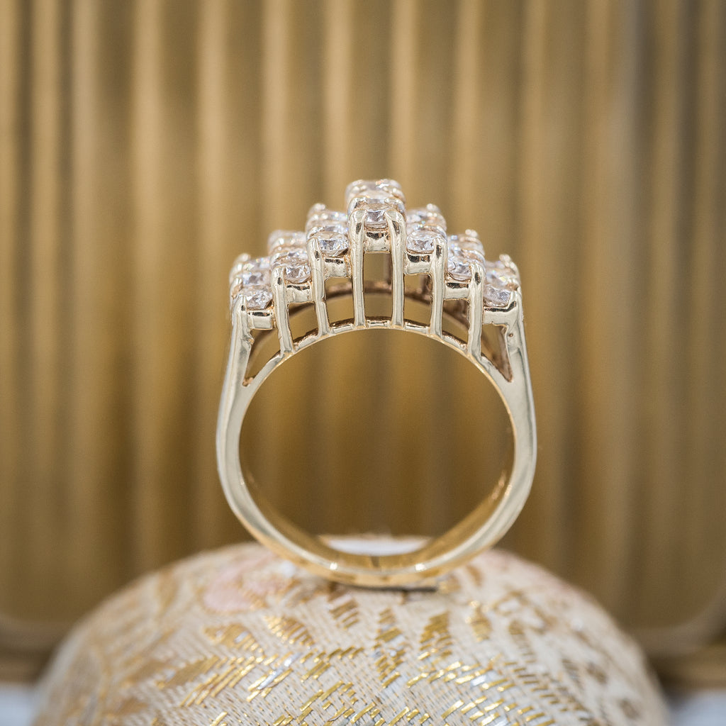 Diamond Rooftop Ring c1980 – Pippin Vintage Jewelry